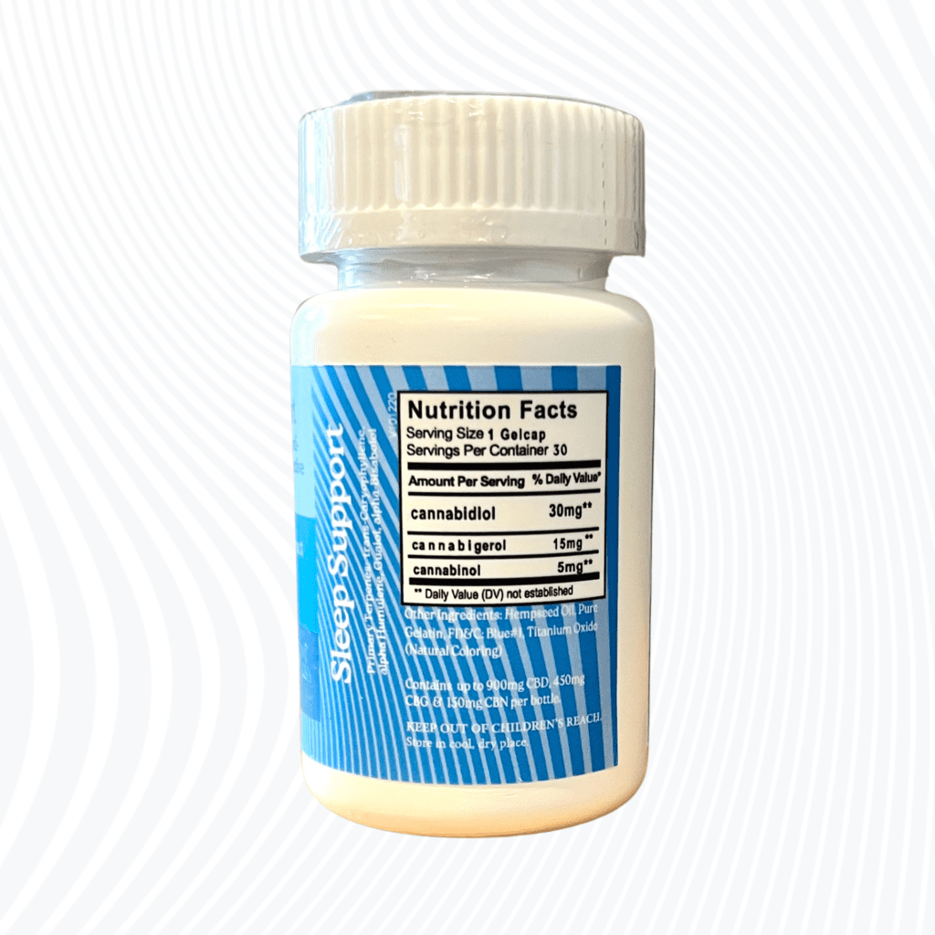 1500mg CBD Sleep Support Softgels w/CBN | CBD Softgels for Sleep ...