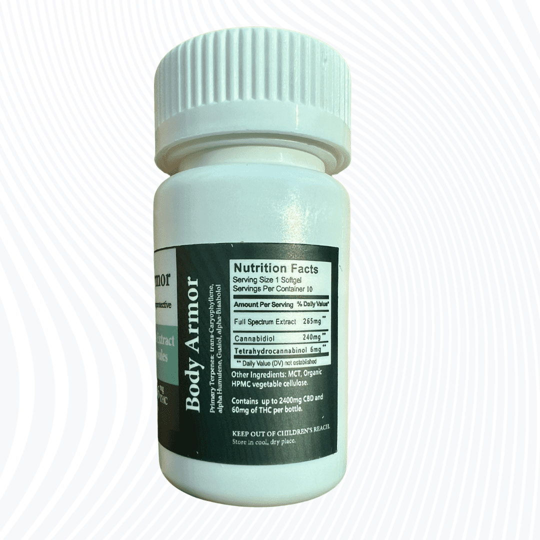 2400mg Body Armor Capsules-10 Ct. | Cannabreeze Hemp